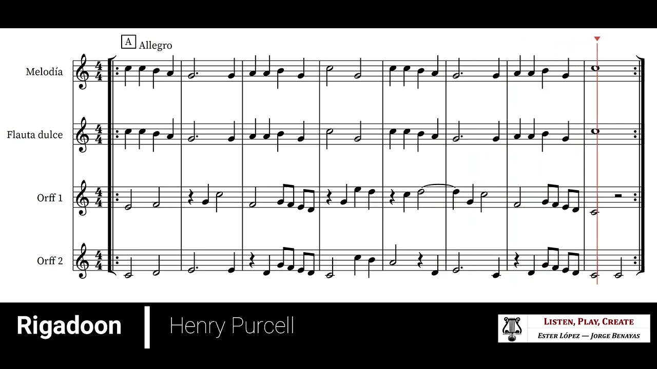 Henry Purcell - Rigadoon (Orff) - YouTube