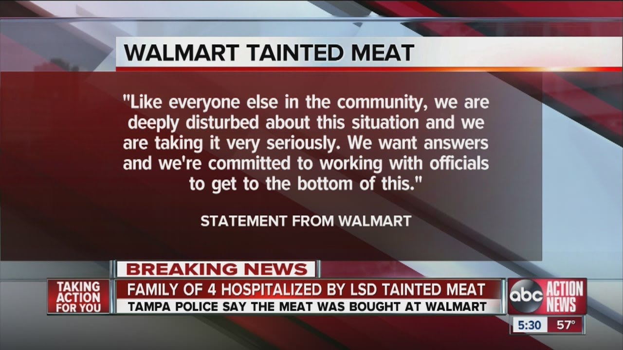 Walmart releases statement about LSD-tainted meat - YouTube