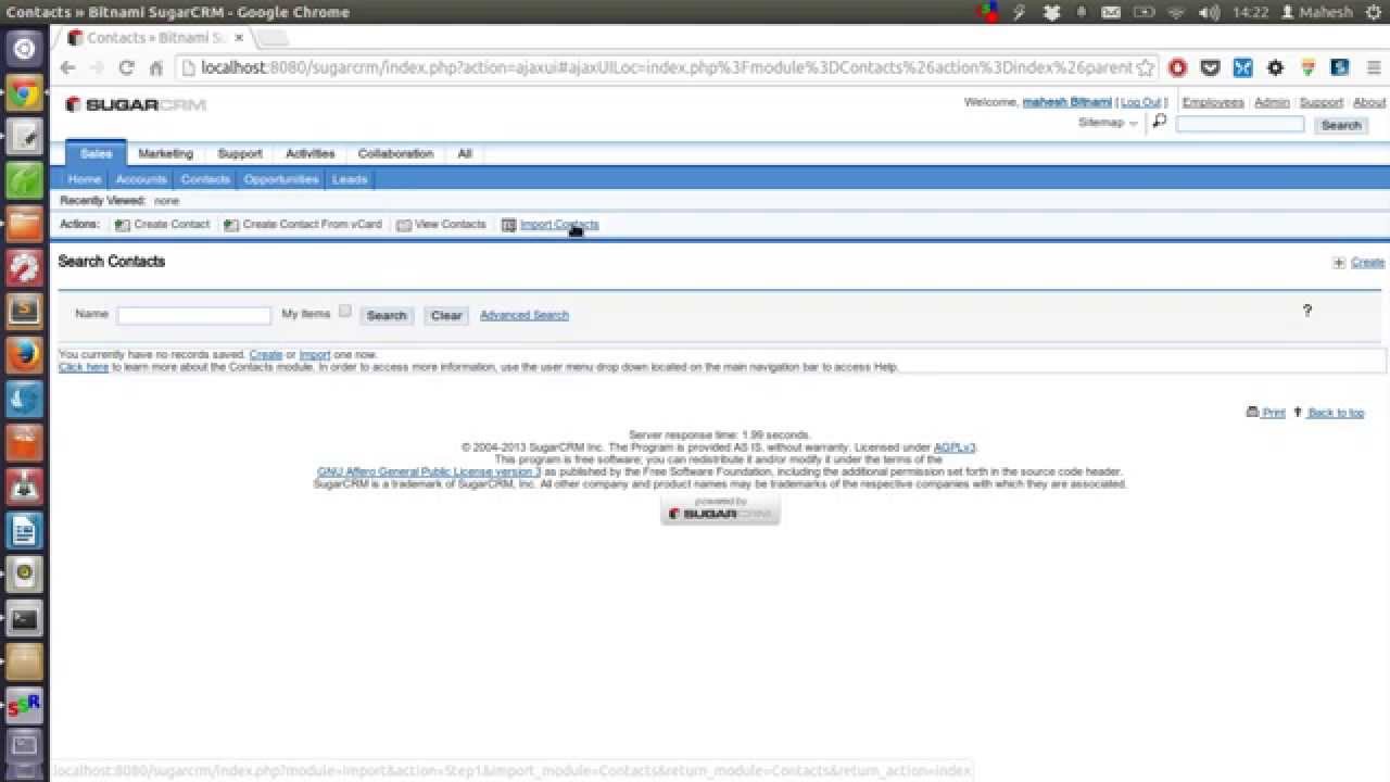 SugarCRM Contacts Module - YouTube
