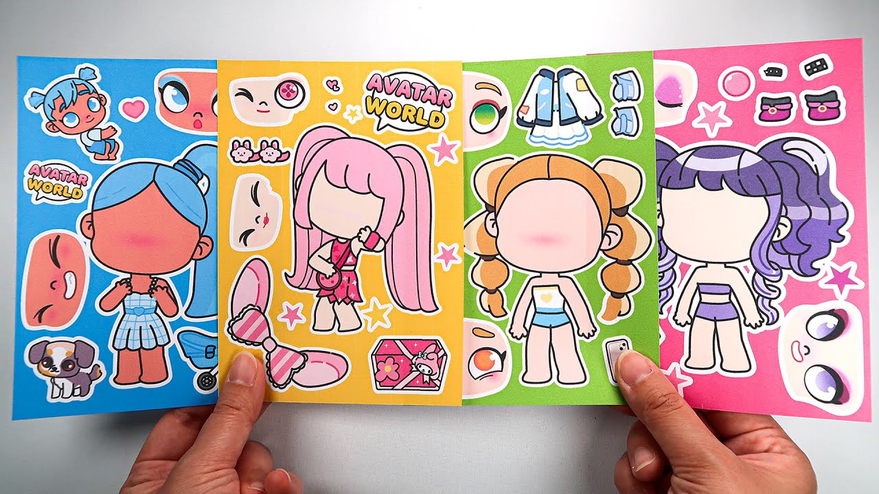 [ Paper Diy ] Decorate with Sticker Book 'Avatar World' ASMR - YouTube