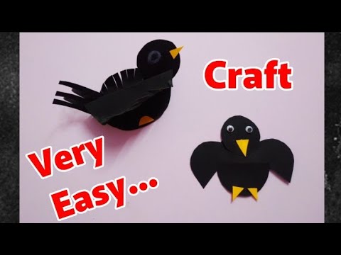 Simple And Easy Crow With Paper || How To Make Easy Crow Step By Step ...