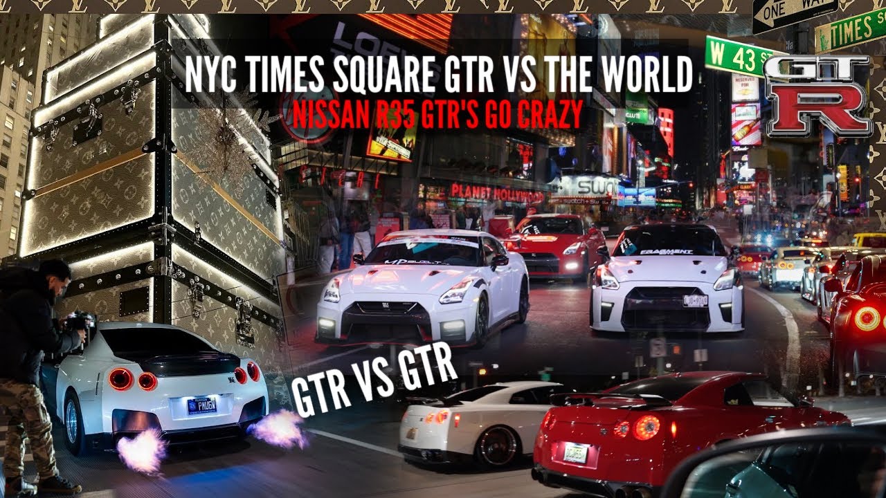 GTR NISMO INSANE 🔥 GTR VS GTR A TIME SQUARE TAKEOVER VIRAL # ...
