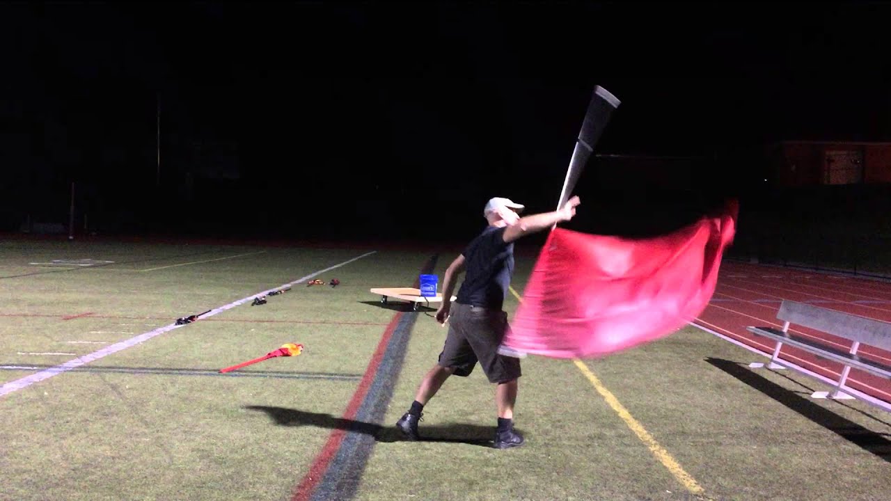 Glarehead Color Guard Trick - Vertical Flag Wrap - YouTube
