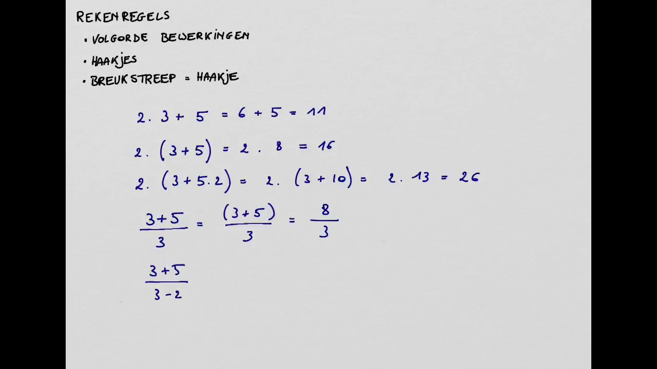 1a. Rekenregels - YouTube