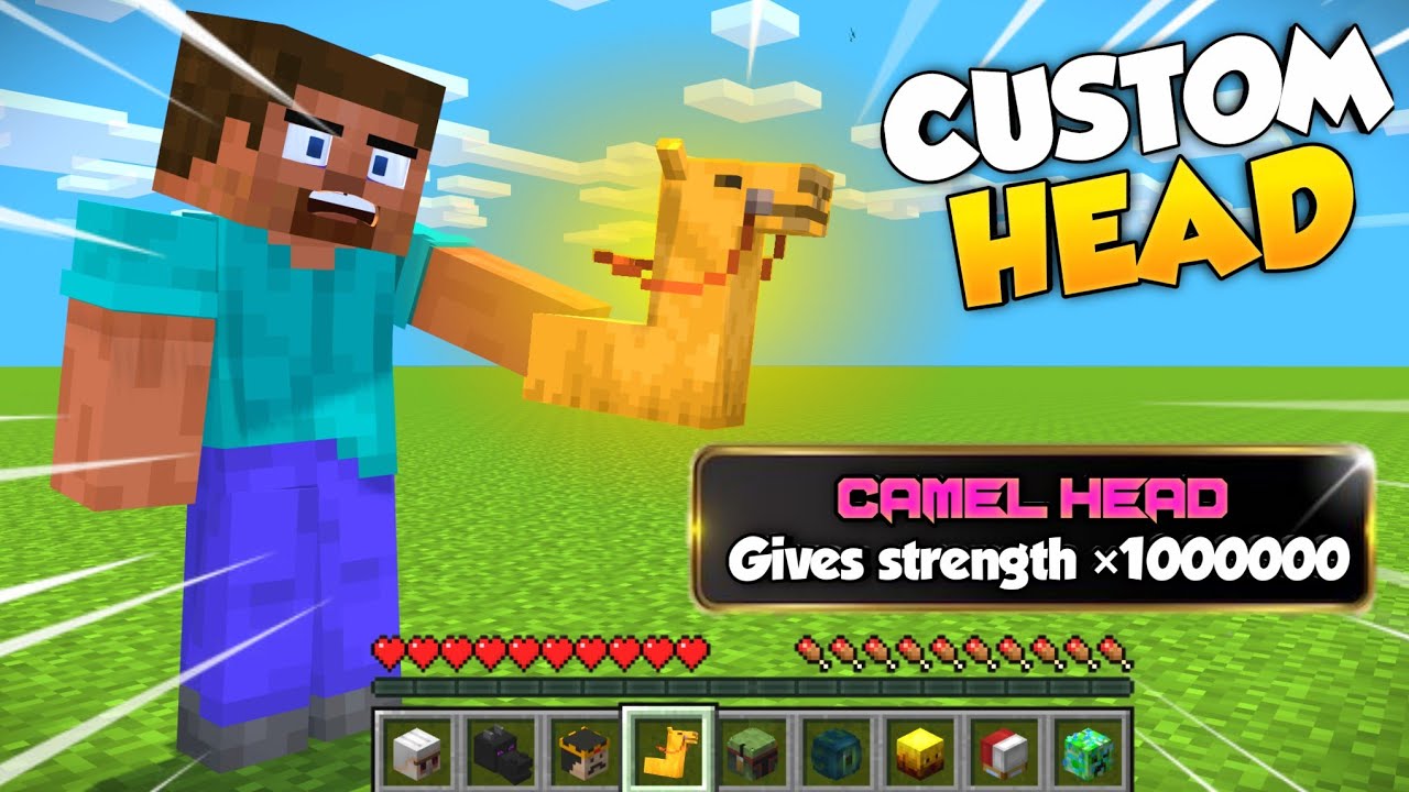 Minecraft But I Can Craft Custom Head!! - YouTube