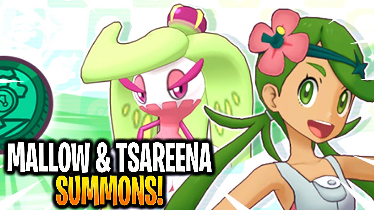*NEW* MALLOW & TSAREENA SUMMONS! - Pokémon Masters EX - YouTube