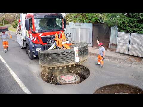 Germany Built a Genius Truck That Repairs Giant Manholes in Minutes