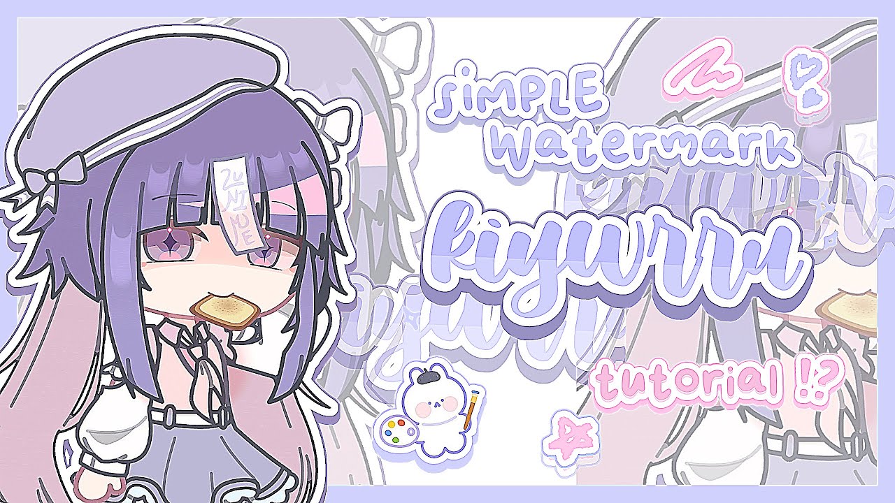 ˖ 🐇 ࣪ simple watermark tutorial . | gacha tutorial - YouTube