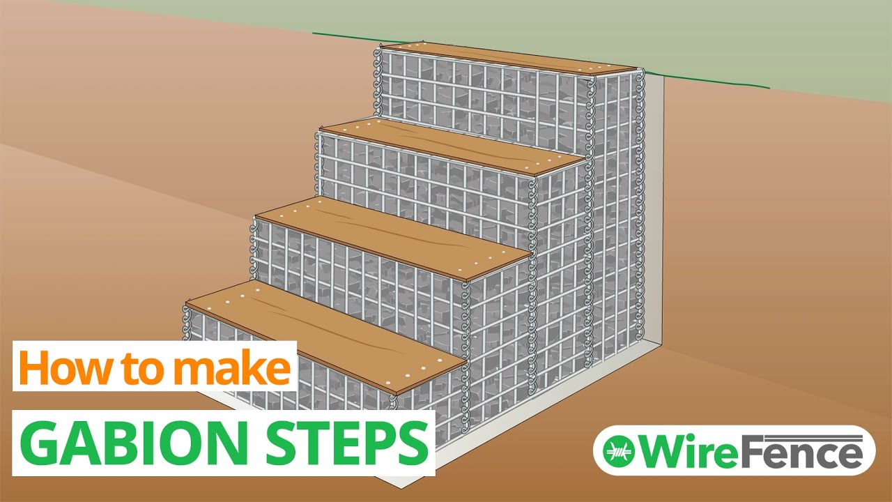 How to make Gabion Steps (Explained) | WireFence - YouTube