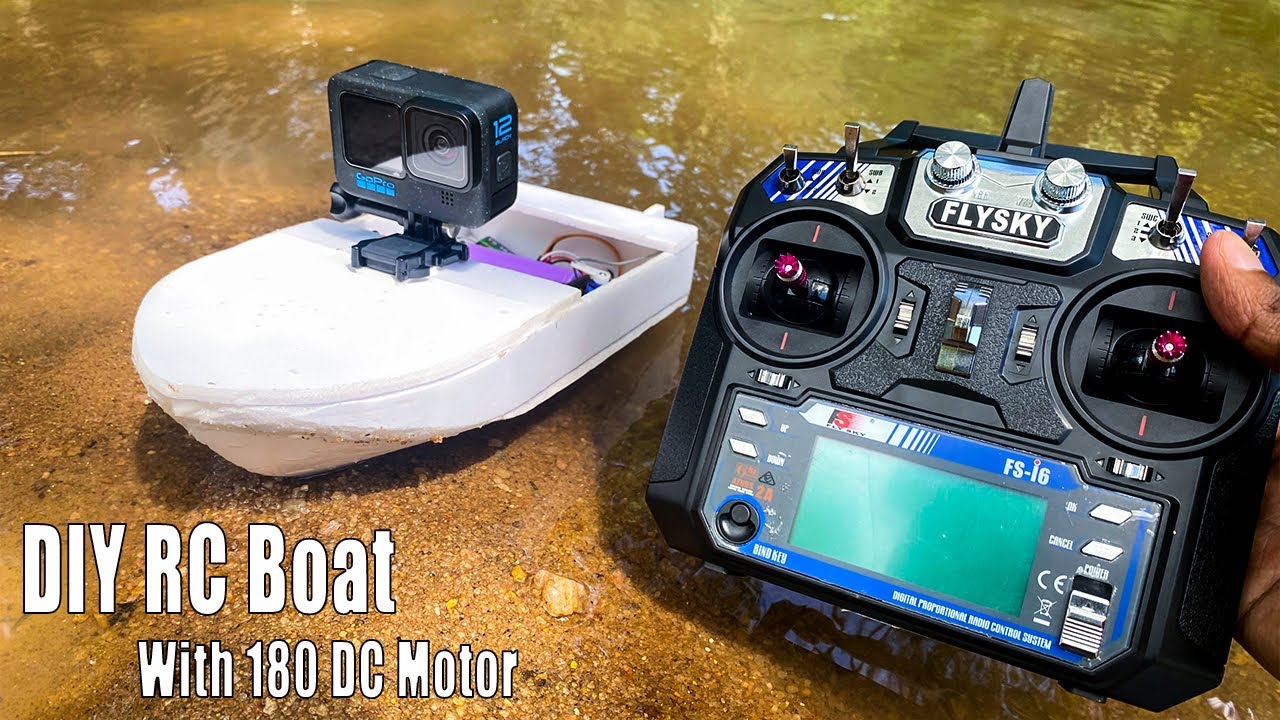 DIY RC boat experience | FS-6 transmitter with RC boat #sritu_hobby # ...