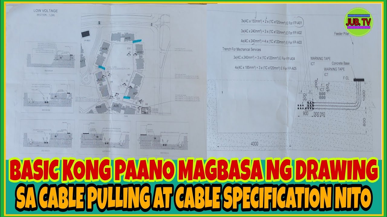 PAANO MAGBASA NG DRAWING SA CABLE PULLING AND CABLE SPECIFICATION - YouTube
