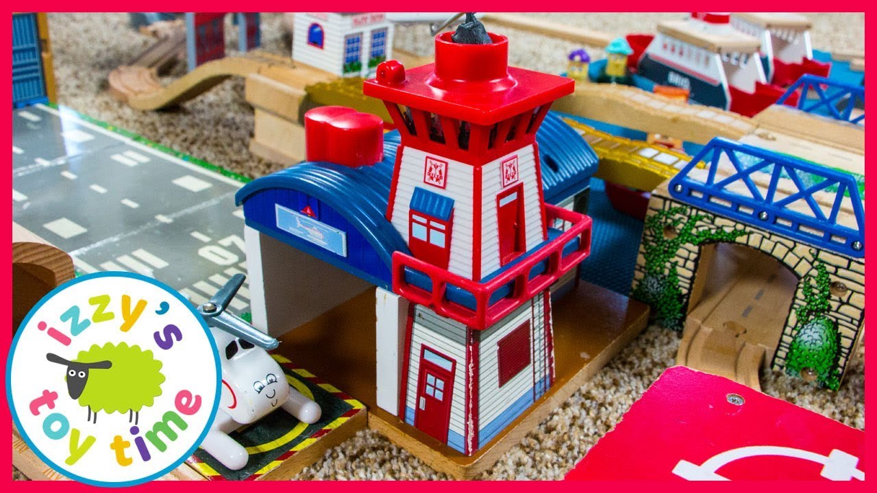 Thomas and Friends Harold's Helipad! Fun Toy Trains - YouTube