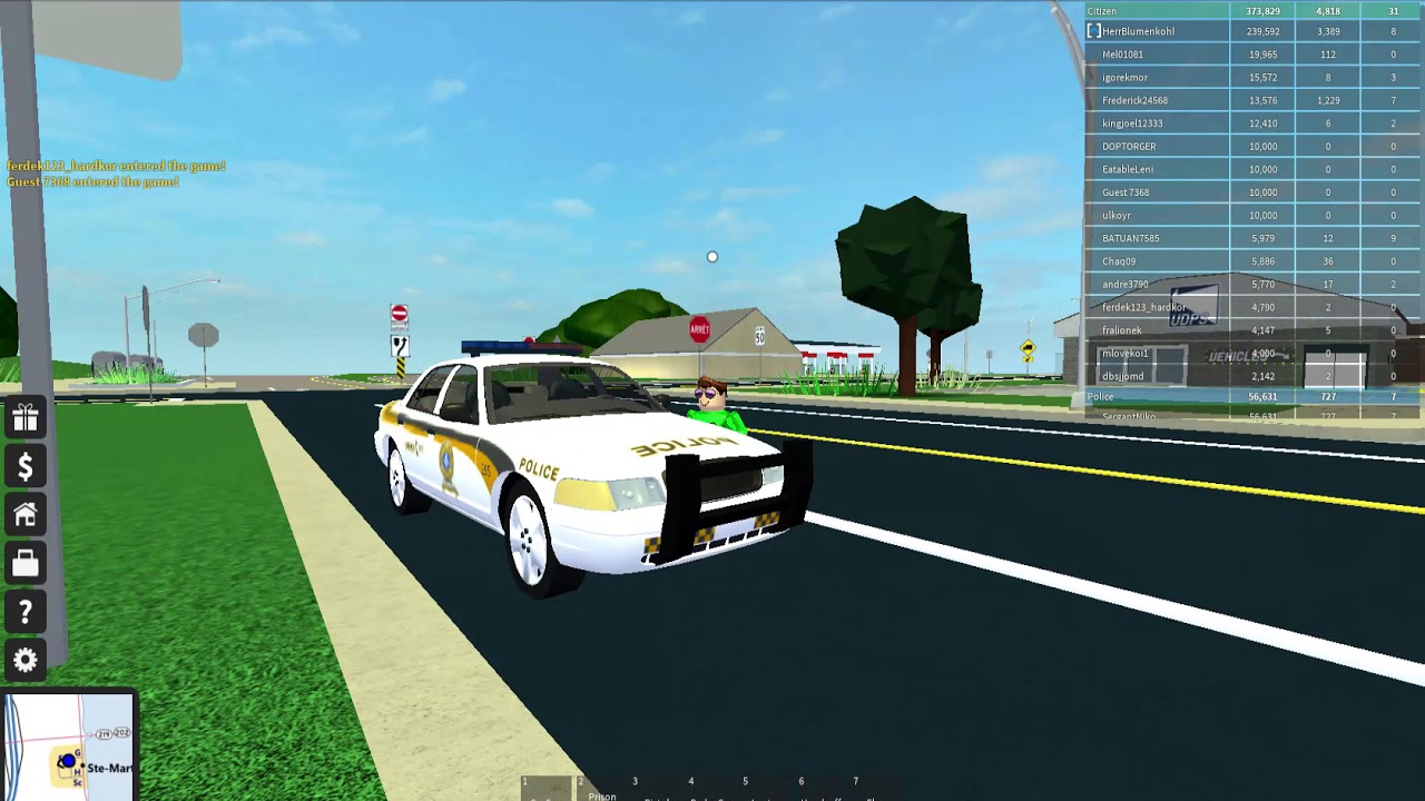Roblox ultimate driving police officer - YouTube