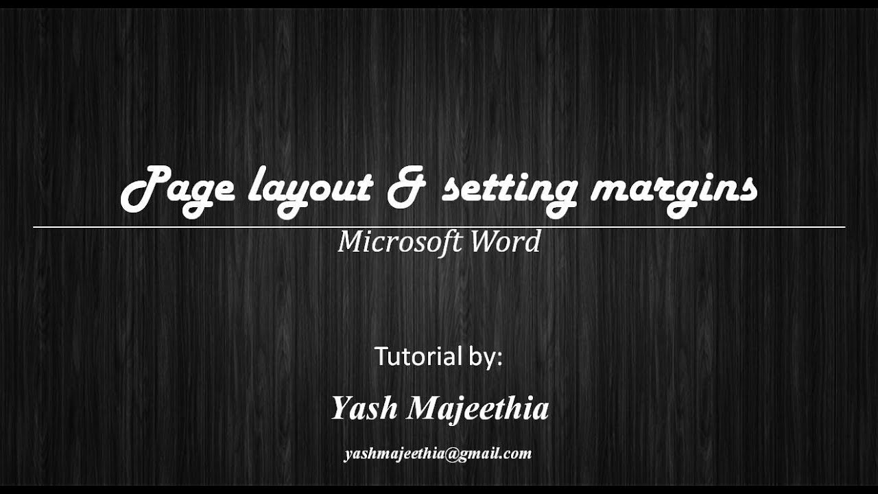 Page layout & margins in Microsoft Word (Part 3 of 11) - YouTube