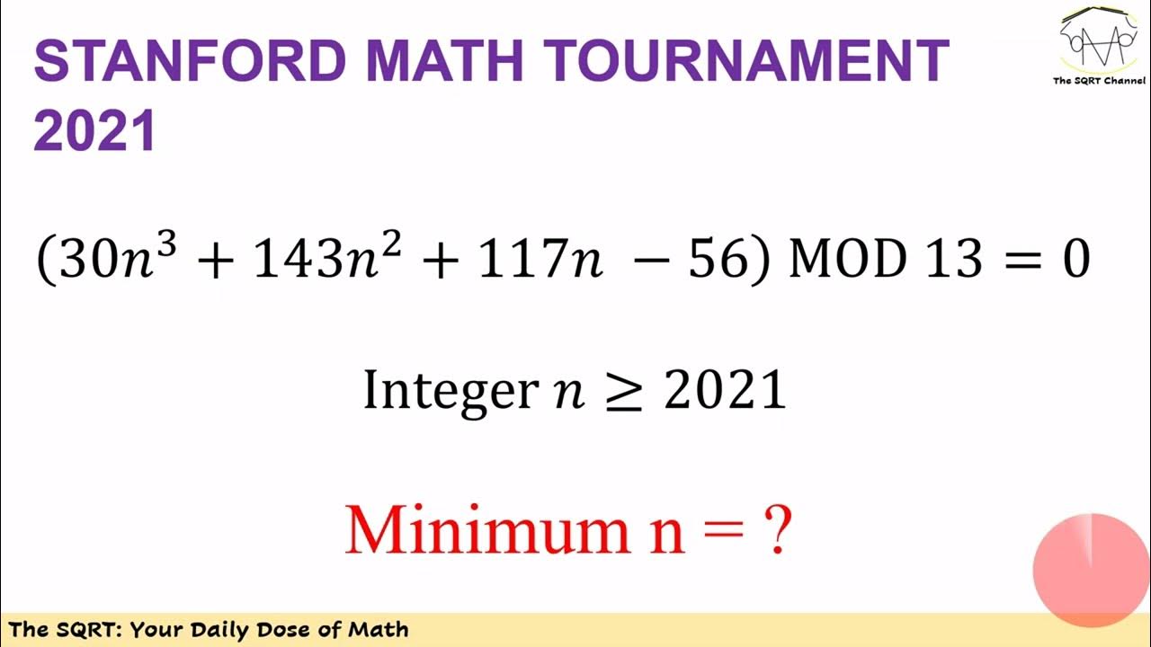 Modular Arithmetic in a Polynomial Equation --- -- SMT 2021 - YouTube