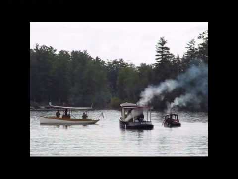 Meca Rides on a Steamboat at the Lees Mills Steamboat Meet - YouTube