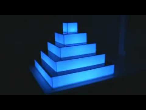 5 tier light up catering pyramid display demo - YouTube