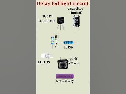Led delay circuit||delay circuit|capacitor delay circuit - YouTube
