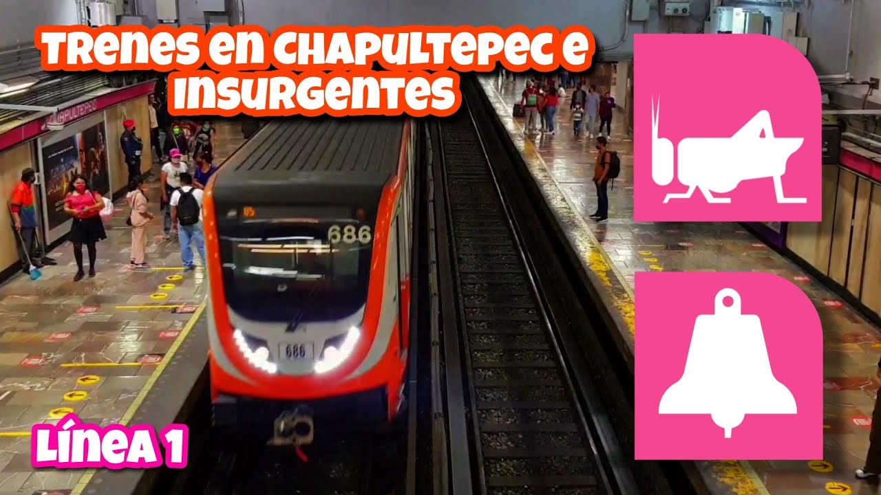 Trenes en Chapultepec & Insurgentes [Línea 1, Metro CDMX] 🚇🧡 - YouTube
