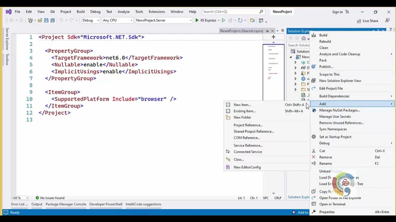 06 [Arabic]Create Project Models Blazor WebAssembly With ASP.net Core - YouTube
