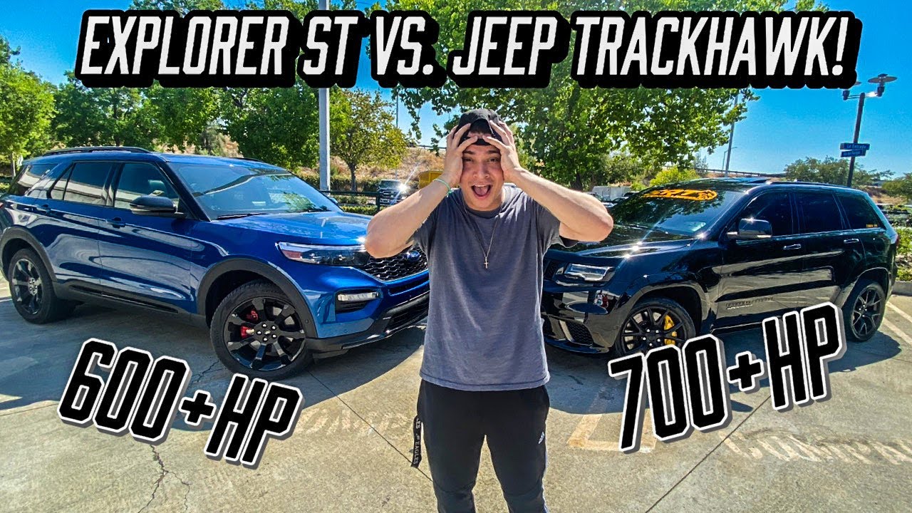 Tuned 2020 Ford Explorer ST vs. 2018 Jeep Trackhawk Stock | Dig Race ...
