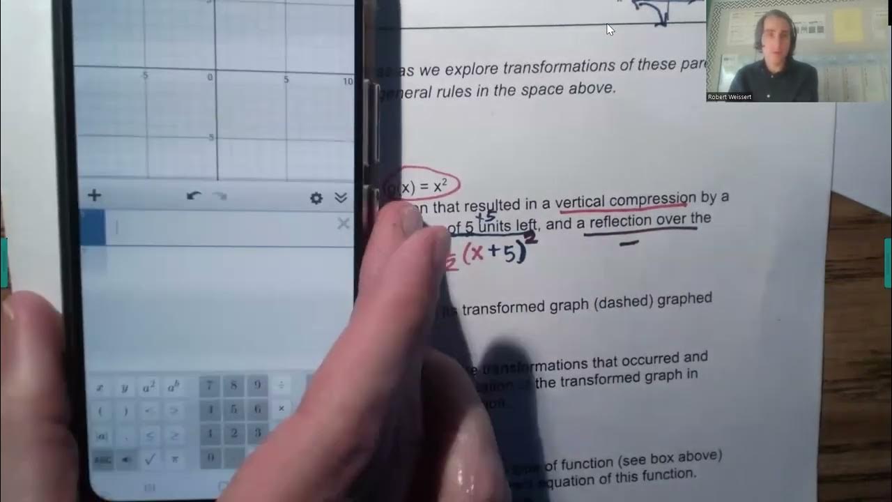 Math 3 - 1.1 Notes - Example 4 - Transformations of Parent Functions ...