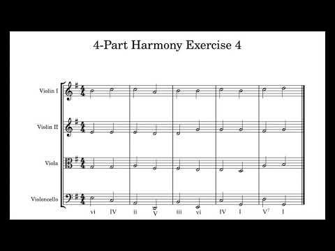 4-Part Harmony Exercise 4 - YouTube