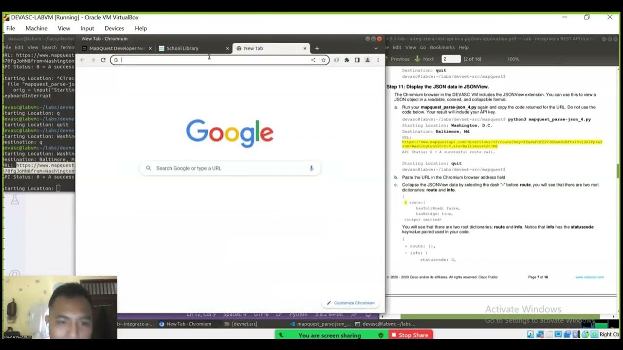 4.9.2 Lab - Integrate a REST API in a Python Application - YouTube