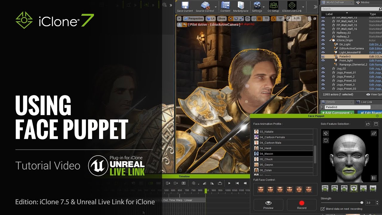 Unreal Live Link Plug-in Tutorial - Using Face Puppet - YouTube