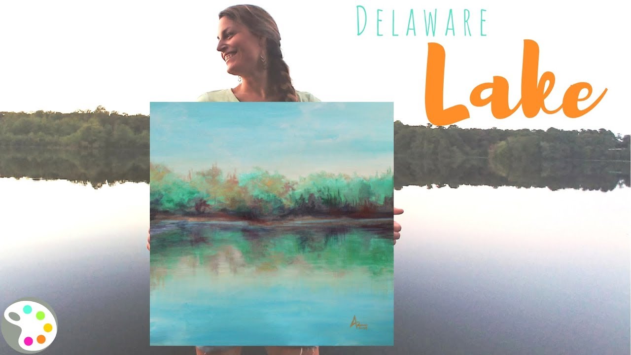 Acrylic Painting Tutorial | How to Paint a Lake - YouTube