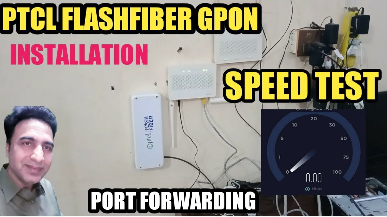 how to Get Ptcl Flashfiber Review installation port forwarding & speed ...