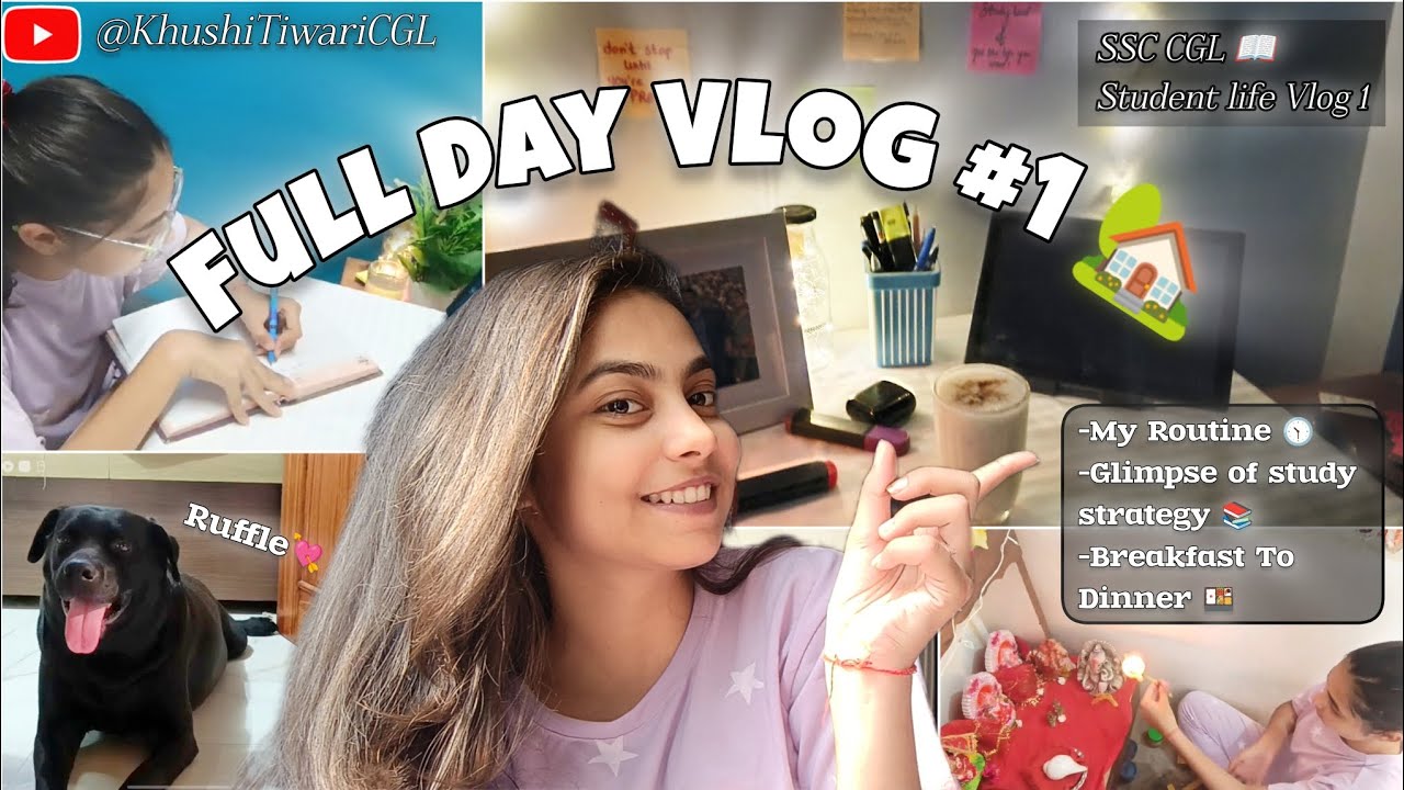 Full Day Study & Lifestyle Vlog Pt.1 📚🏡 |Routine, Study Strategy | SSC ...