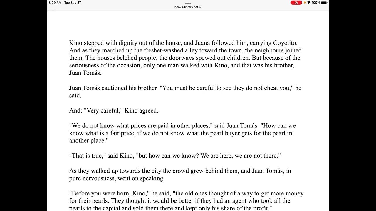The Pearl Chapter 4 Audio - YouTube