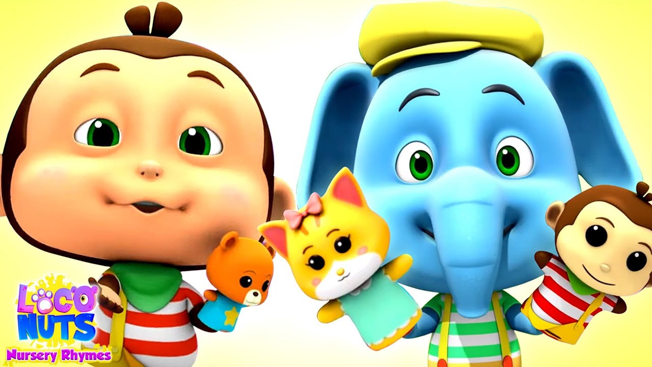 Породица прстију песма Loco Nuts Киндергартен римама за децу - YouTube