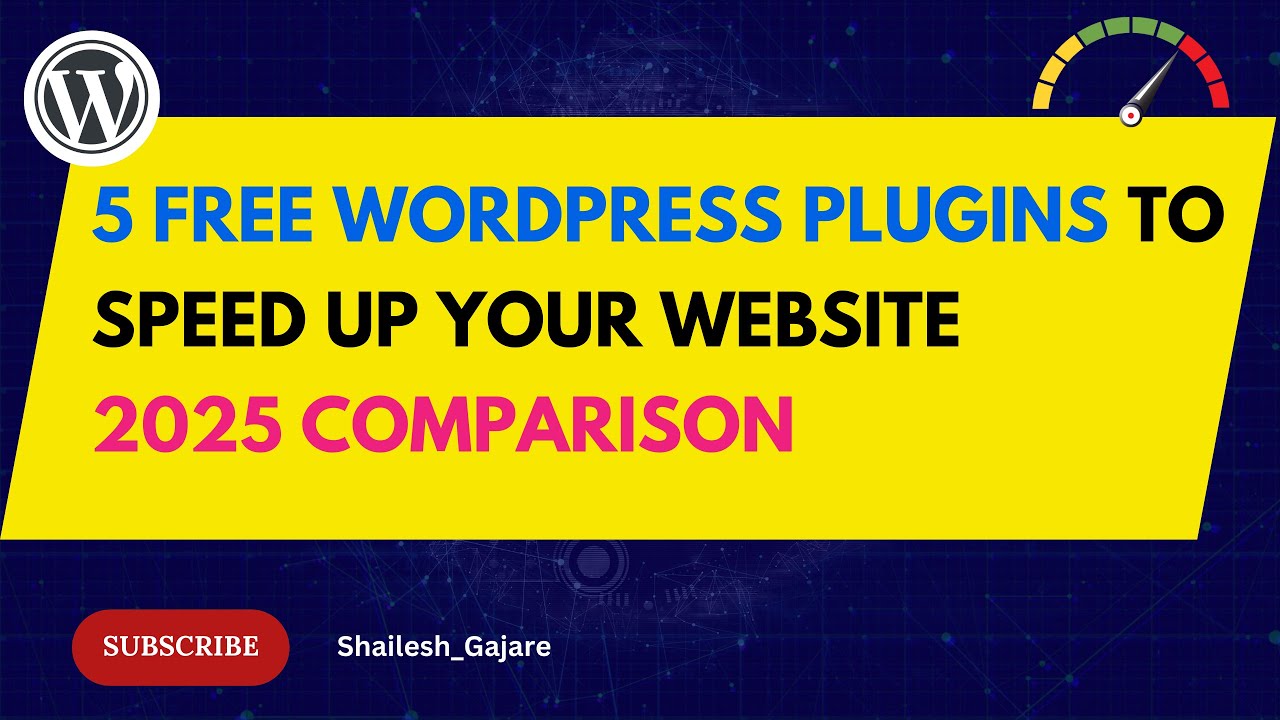 5 Free WordPress Plugins to Speed Up Your Website | Speed Up Your WordPress Website For Free ...