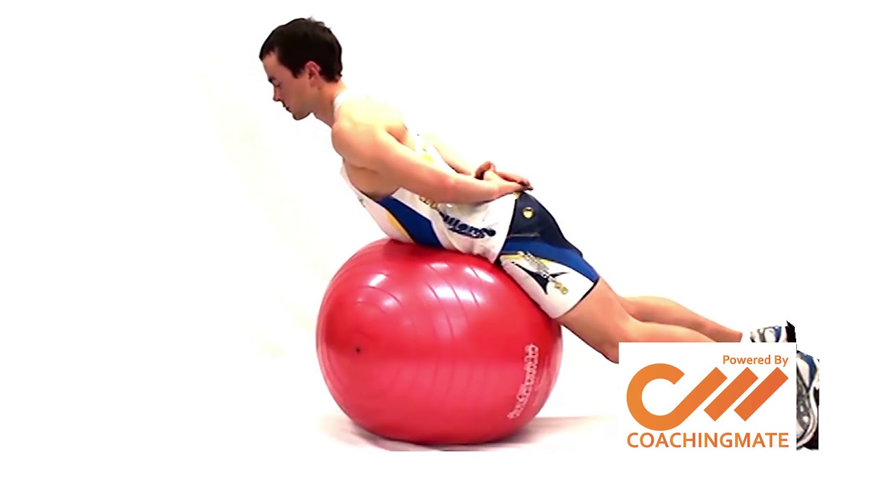 Easy Back Extensions on Ball - YouTube