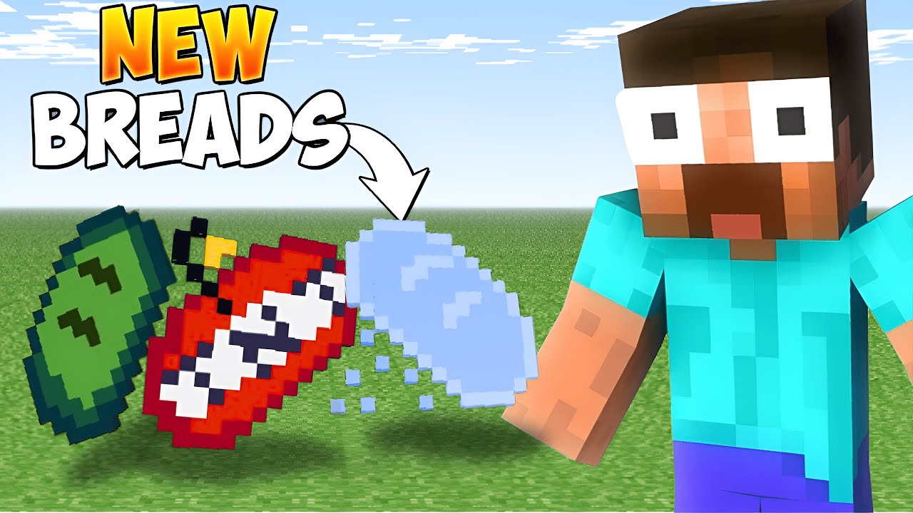Minecraft But, I Can Craft Custom Breads! - YouTube