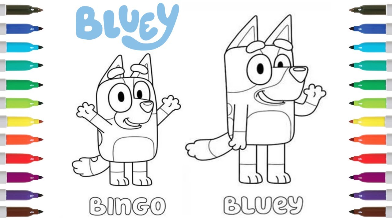 Bluey Coloring Pages | Bluey and Bingo | Andrew A & VIANI - Lost [NCS ...