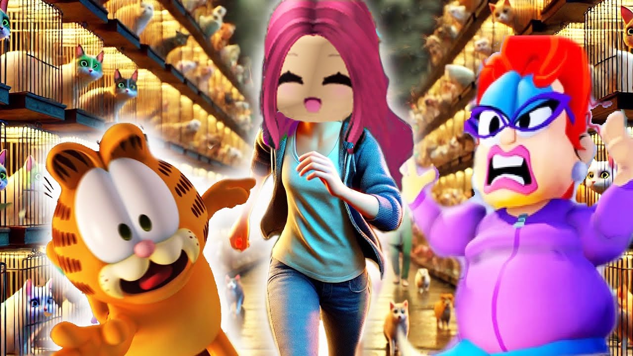 ESCAPING the CRAZY CAT LADY (Roblox obby) - YouTube