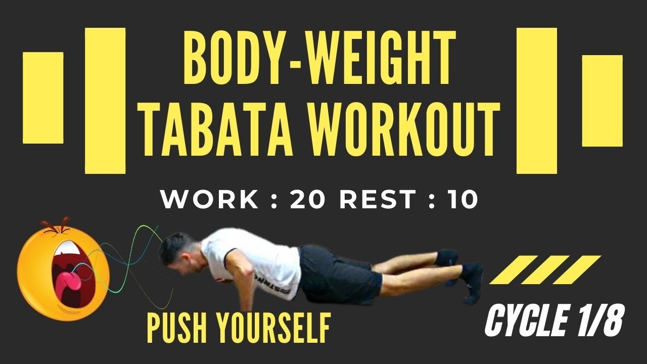 TABATA Cycle 1/8 With Vocal Cues (Work: 20 Secs | Rest: 10 Secs) Body ...