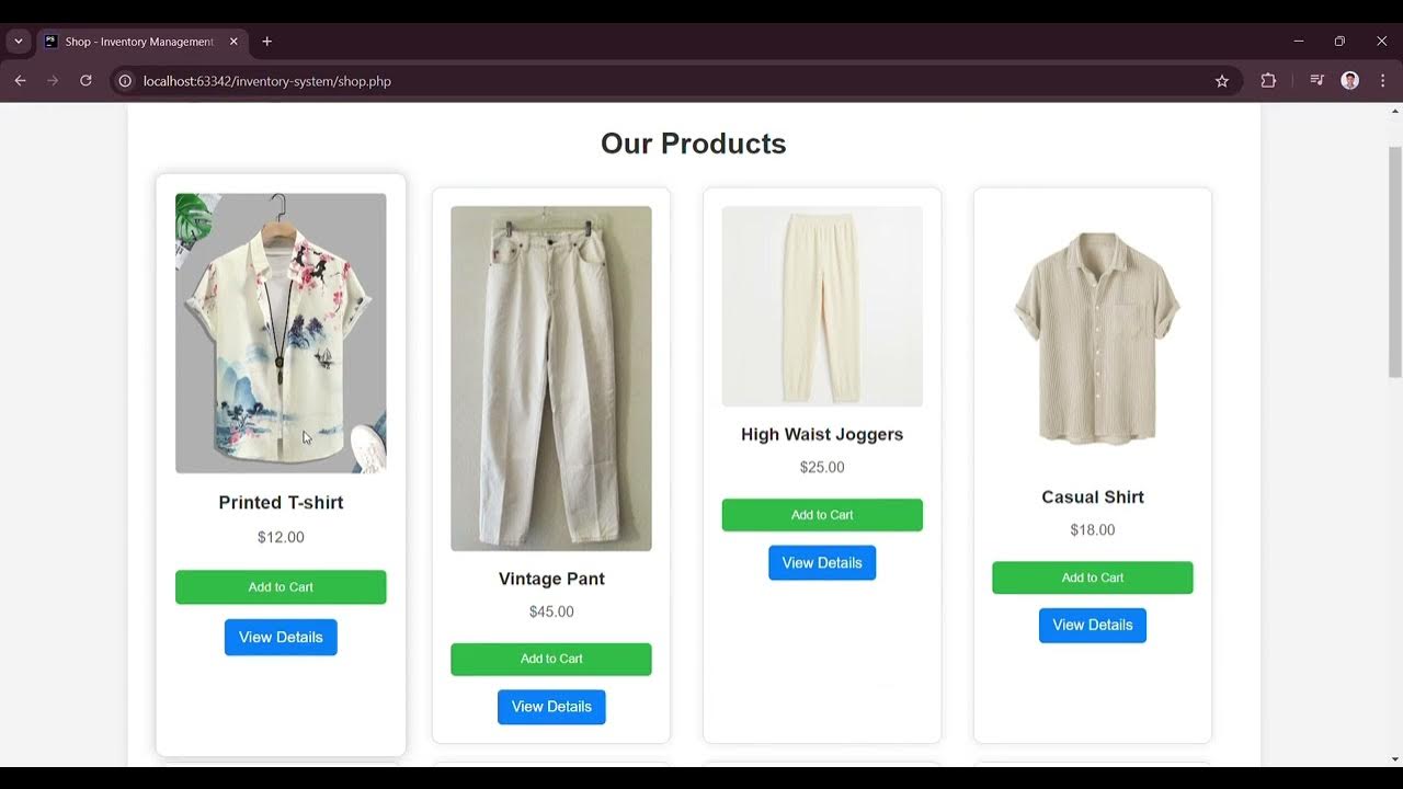 Inventory Management System - Admin & Customer Dashboard | PHP, MySQL, HTML, CSS - YouTube