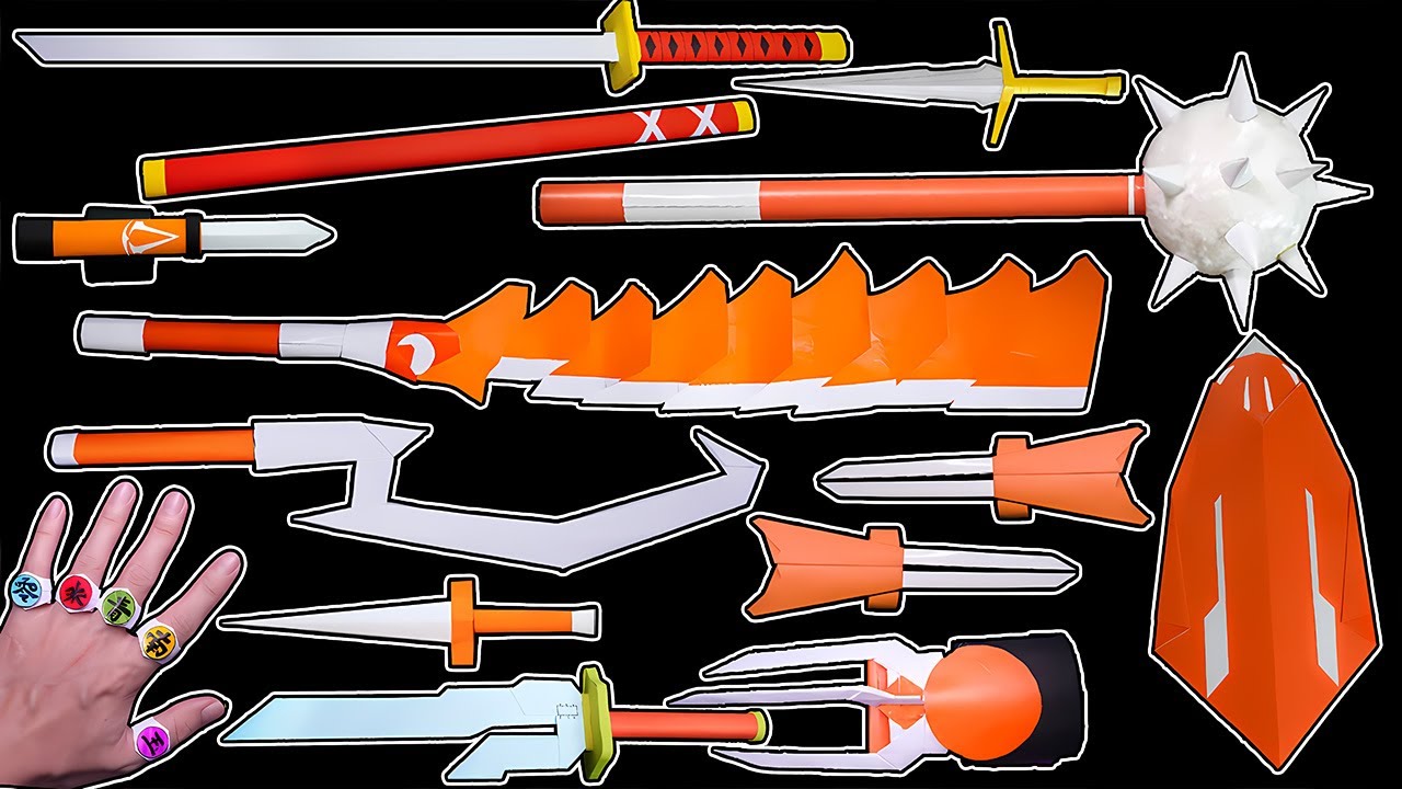 AMAZING! 10 ORIGAMI PAPER NINJA WEAPONS - YouTube