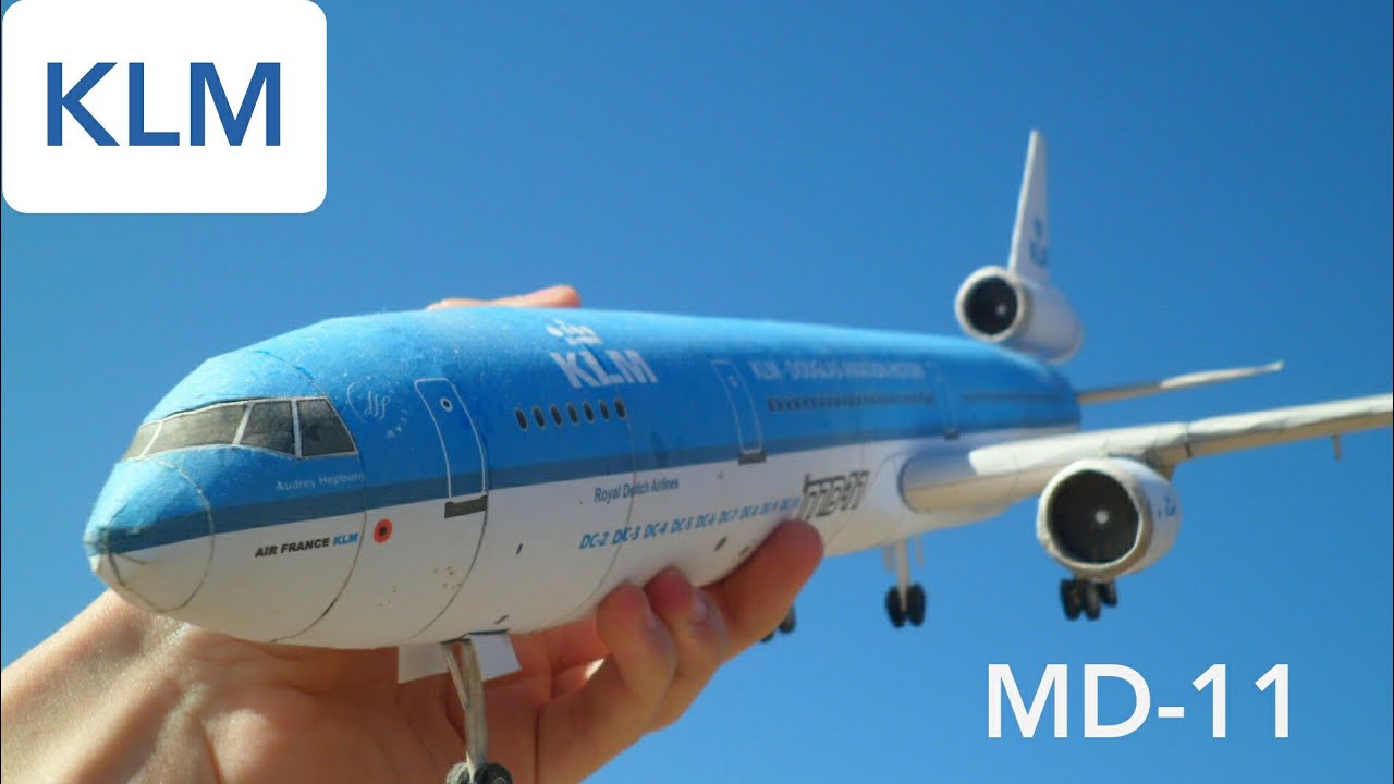 KLM MD-11 Papercraft! - YouTube