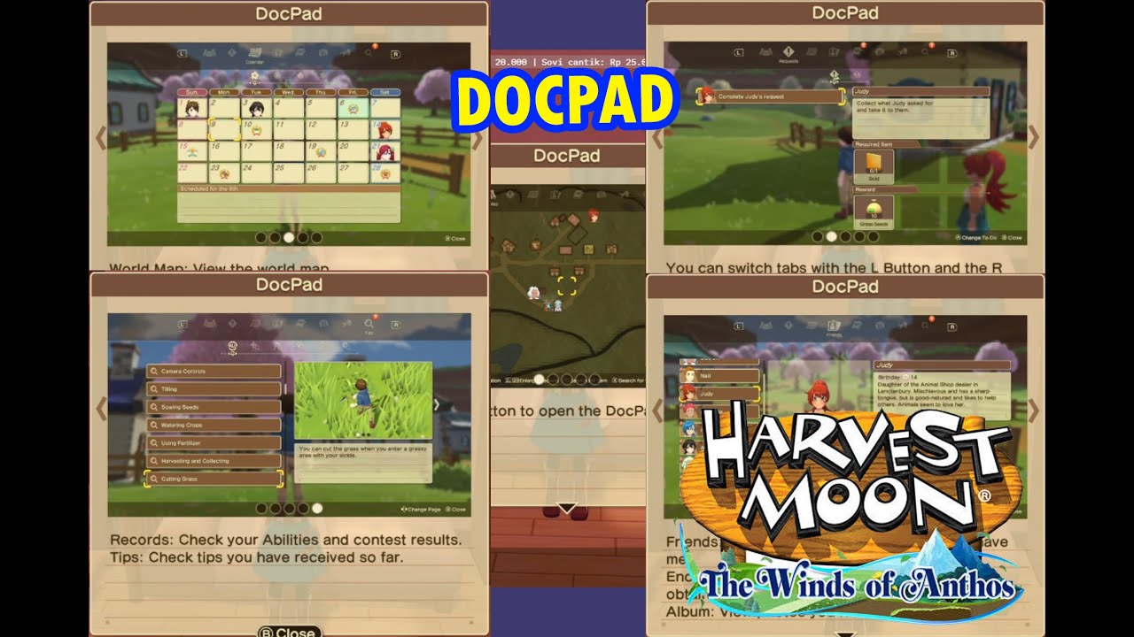 Harvest Moon The Winds of Anthos - Docpad - YouTube