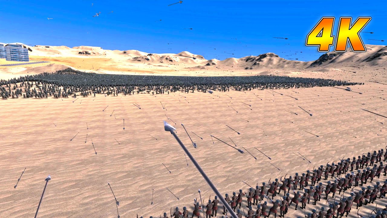 4K UEBS 5000 Archers vs 40,000 Zombies 5000个弓箭手vs40000个丧尸 Ultimate Epic ...