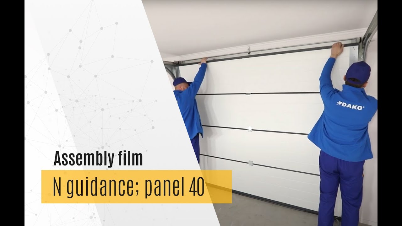 Installation of DAKO sectional door | N guidance; panel 40 - YouTube
