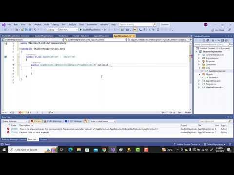Create DbContext Class of API Student Registration Project Part 6 - YouTube