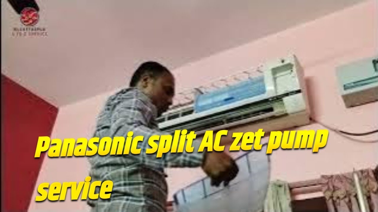 Panasonic split AC zet pump service - YouTube