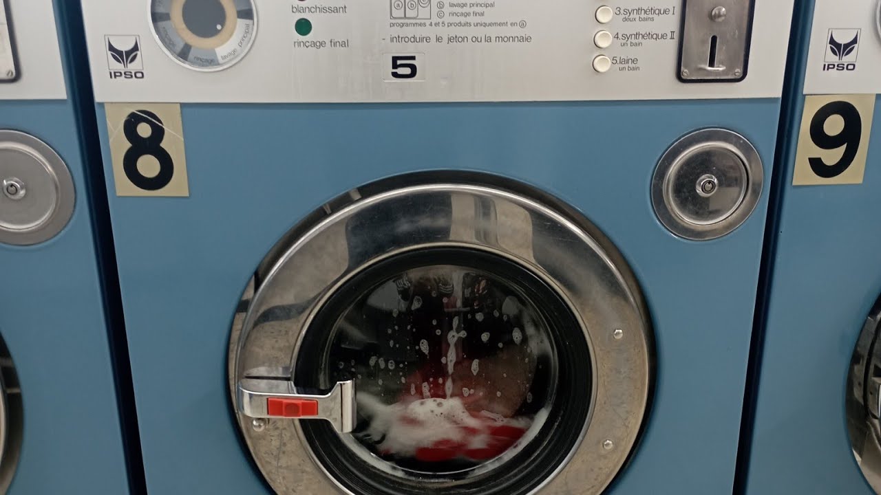 Ipso WE 55 commercial washer final rinse & spin & old primus 13KG dryer ...