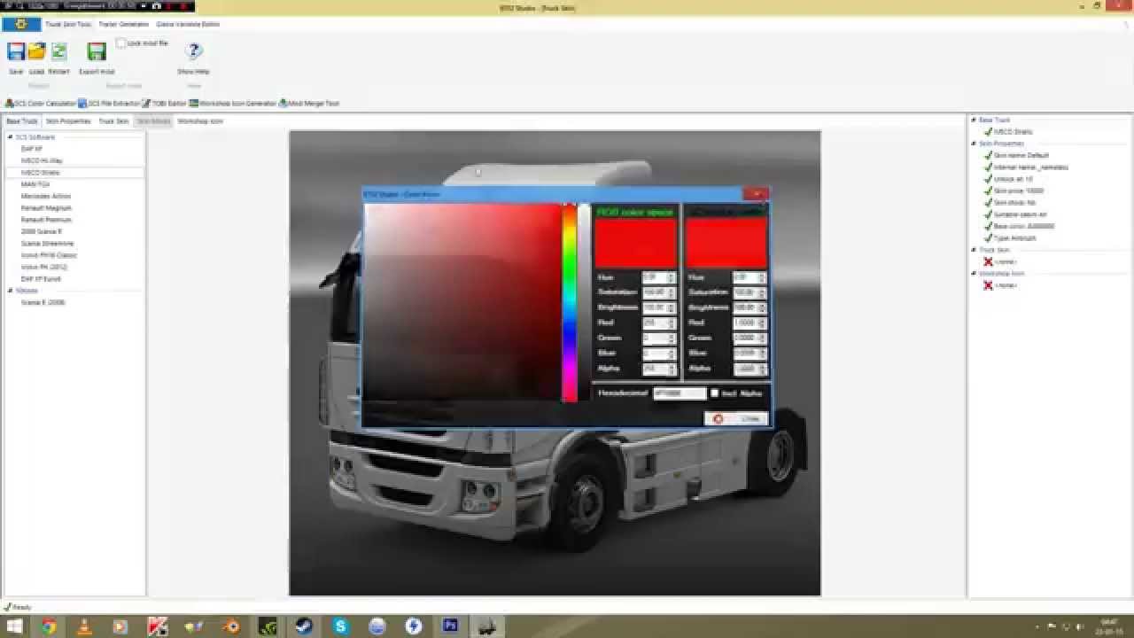 tuto skin tracteur avec ets2 studio - YouTube